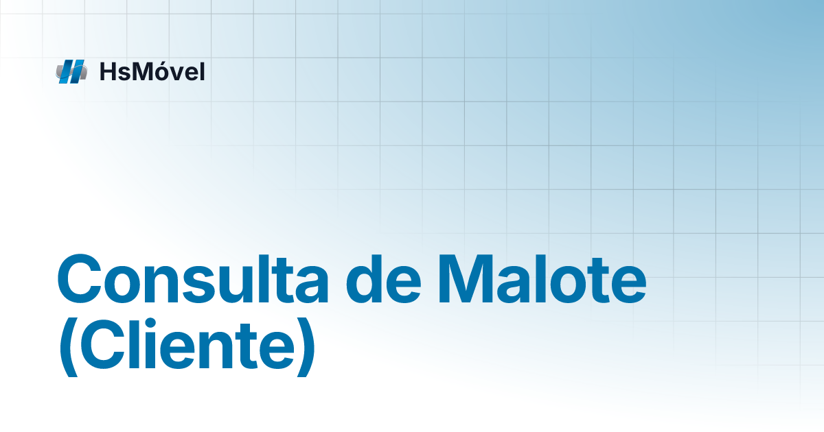 Consulta de Malote (Cliente) | HsMóvel
